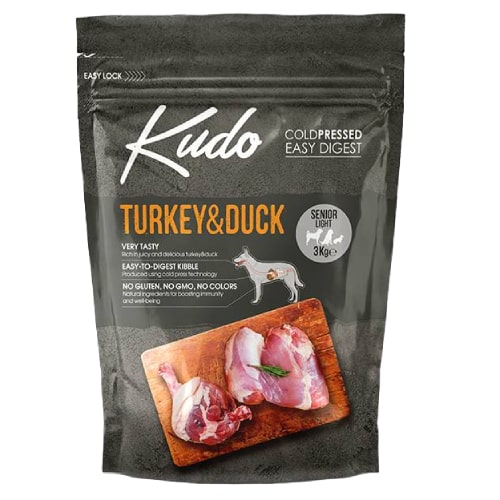 KUDO Turkey & Duck Senior Light 3kg Hrana za pse