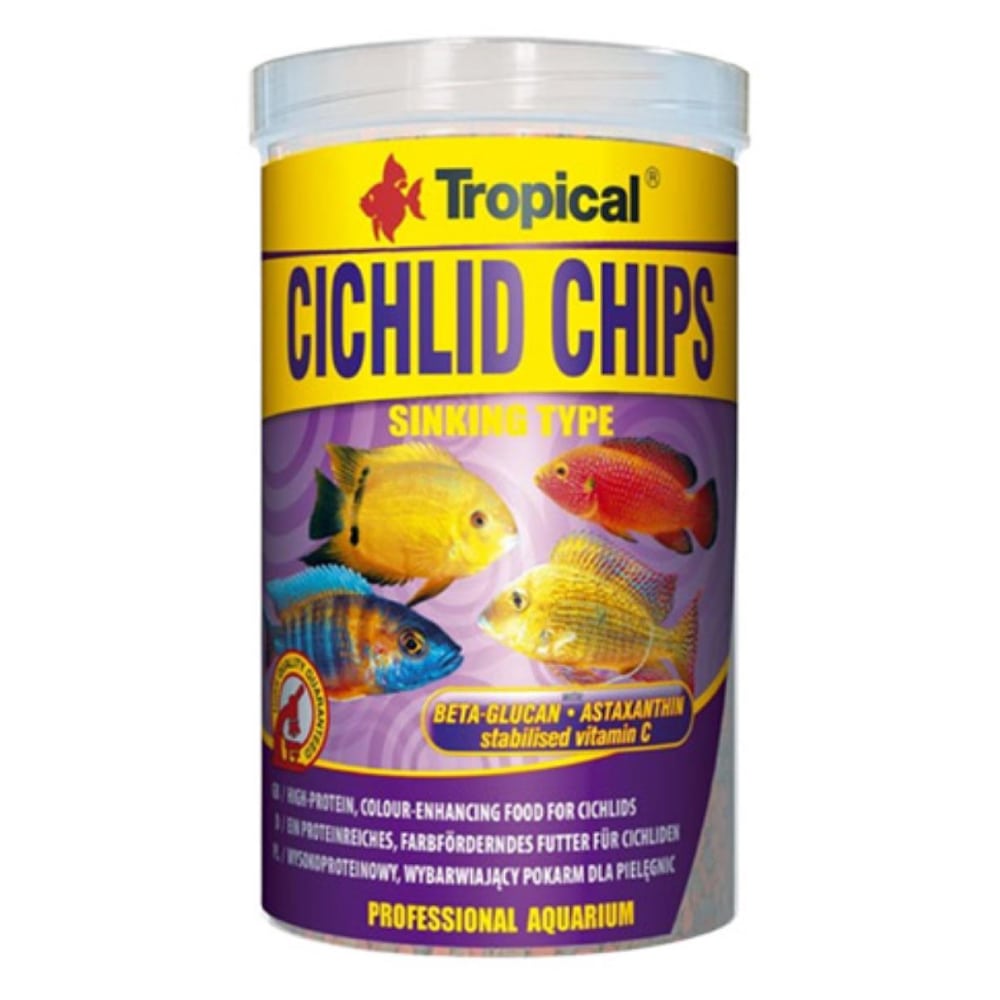 TROPICAL Cichlid Chips 130 g Hrana za srednje i velike ciklide