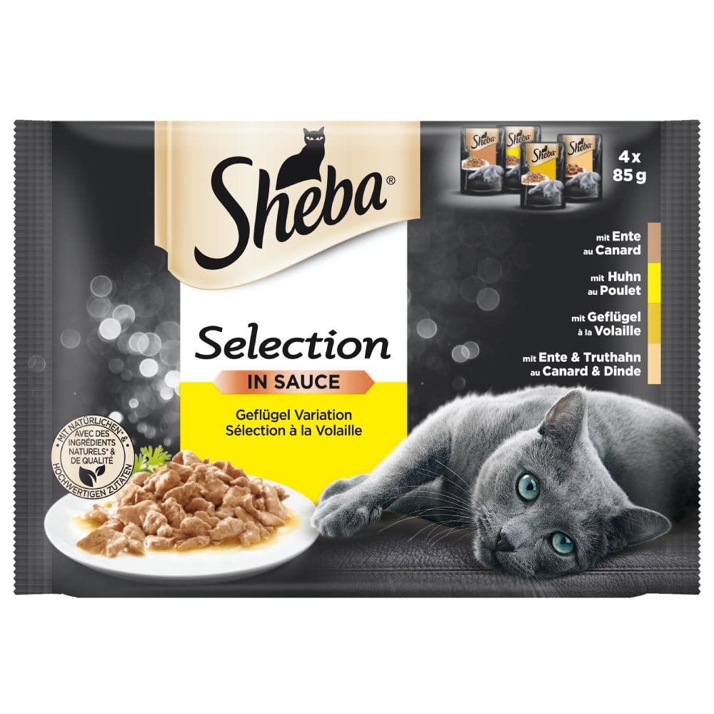 SHEBA Kesice Živina 4x85g Hrana za mačke