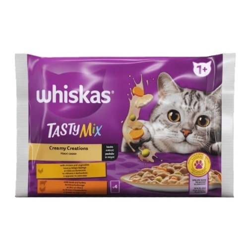 WHISKAS Tasty Mix u kremastom sosu 4x85g Hrana za mačke