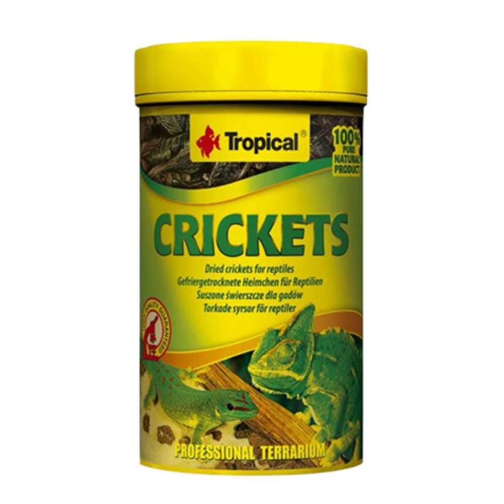 TROPICAL Crickets Osušeni cvrčci 25 g Hrana za reptile