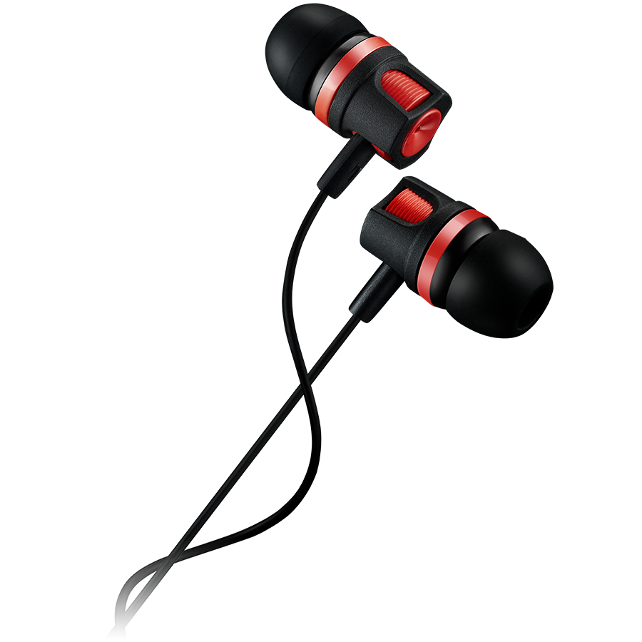 CANYON EP-3 Stereo earphones with microphone, Red, cable length 1.2m, 21.5*12mm, 0.011kgID EK000595523