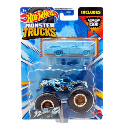 HotWheels Die Cast Monster Trucks 1:64 plava