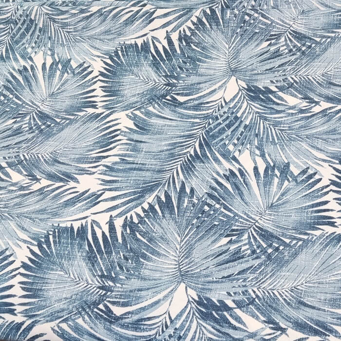 Pamučno dekor platno plavi palmini listovi
