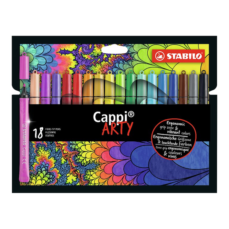 Flomasteri STABILO Cappi Arty set 1/18