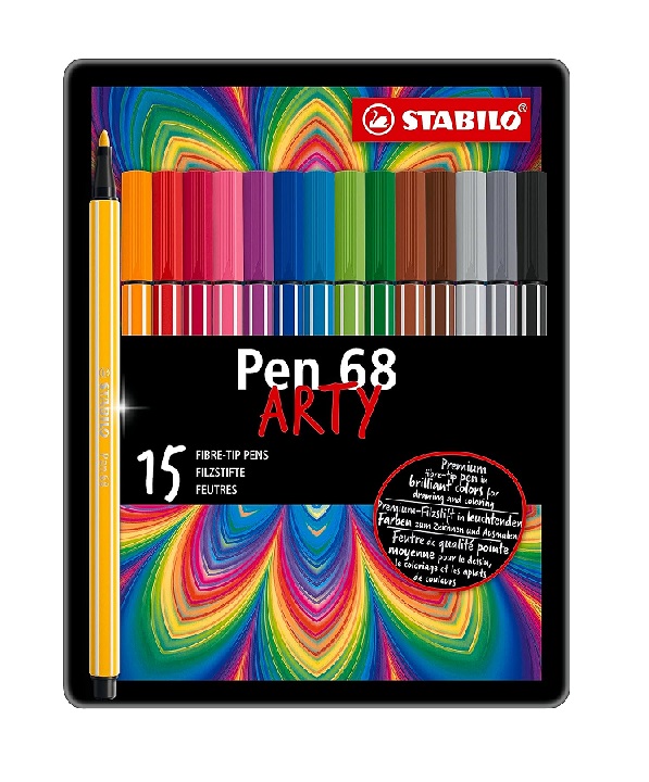 Flomaster STABILO Pen 68 metalbox set 1/15