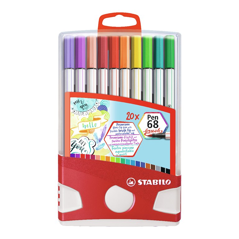 Četkica flomasteri STABILO Pen 68 brush ColorParade stoni set 1/20