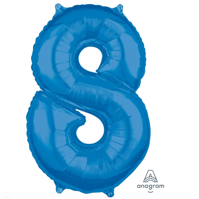 Folija balon 45x66cm Plavi Broj 8