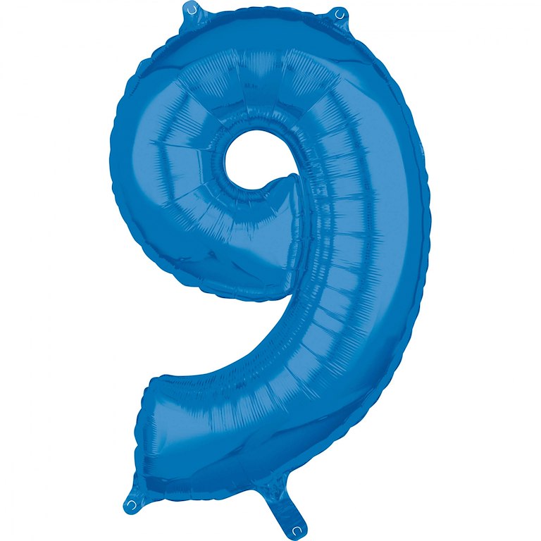 Folija balon 45x66cm Plavi Broj 9