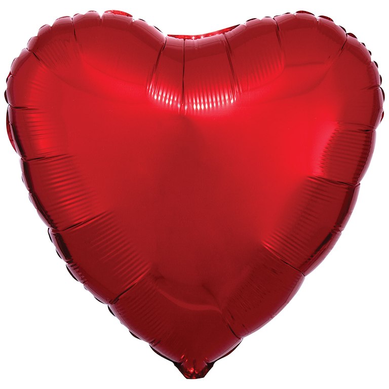 Helijumski balon 43 cm Metallic Red Heart