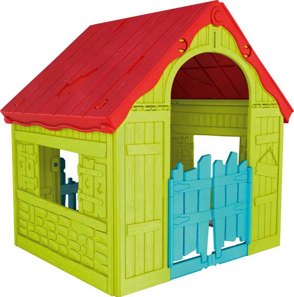 CURVER Kućica za decu Wonderfold play house, crvena/zelena/svetlo plava