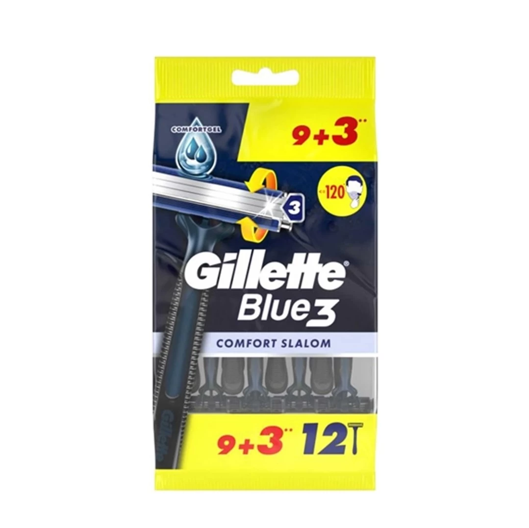 GILLETTE JEDNOKRATNI BRIJAČ BLUE 3 COMFORT SLALOM 12 KOM