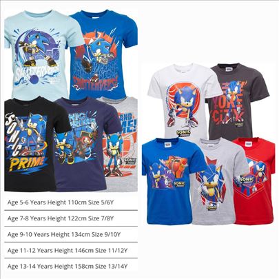 Sonic 5 šarenih majica u setu- naručivanje