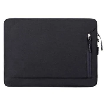 WATER RESISTANT ELEGANT OXFORD LAPTOP SLEEVE W. SIDE POCKET - 14.6" - BLACK