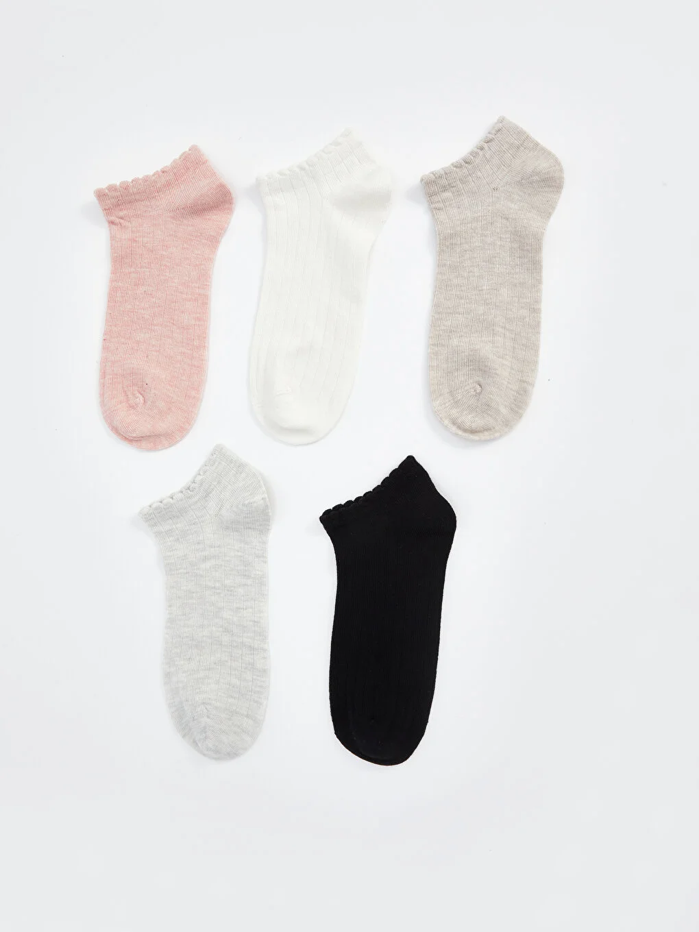 LCW DREAM 5 pari jednostavnih ženskih kratkih čarapa do gležnja