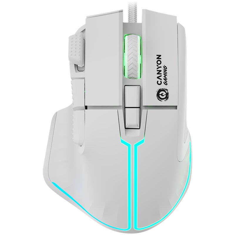 CANYON Fortnax GM-636, 9keys Gaming wired mouse,Sunplus 6662, DPI up to 20000, Huano 5million switch, RGB lighting effects, 1.65M braided cable, ABS material. size: 113*83*45mm, weight: 102g