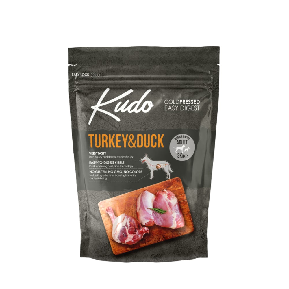 KUDO Turkey & Duck Medium & Maxi Adult 3kg Hrana za pse