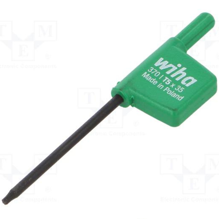 Wiha Torex sa Zastava Ručkom Torx®, Crni Oksidirani, T5 – W 03724