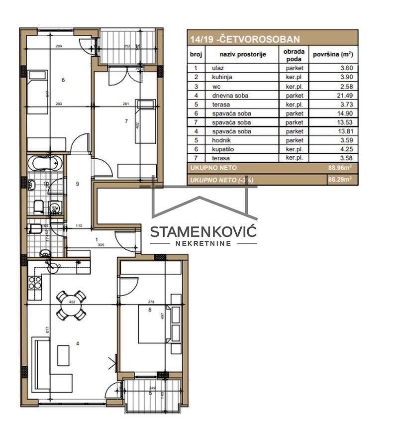 Odlican cetvorosoban! Novogradnja-PDV! ID#6366 200.000 €