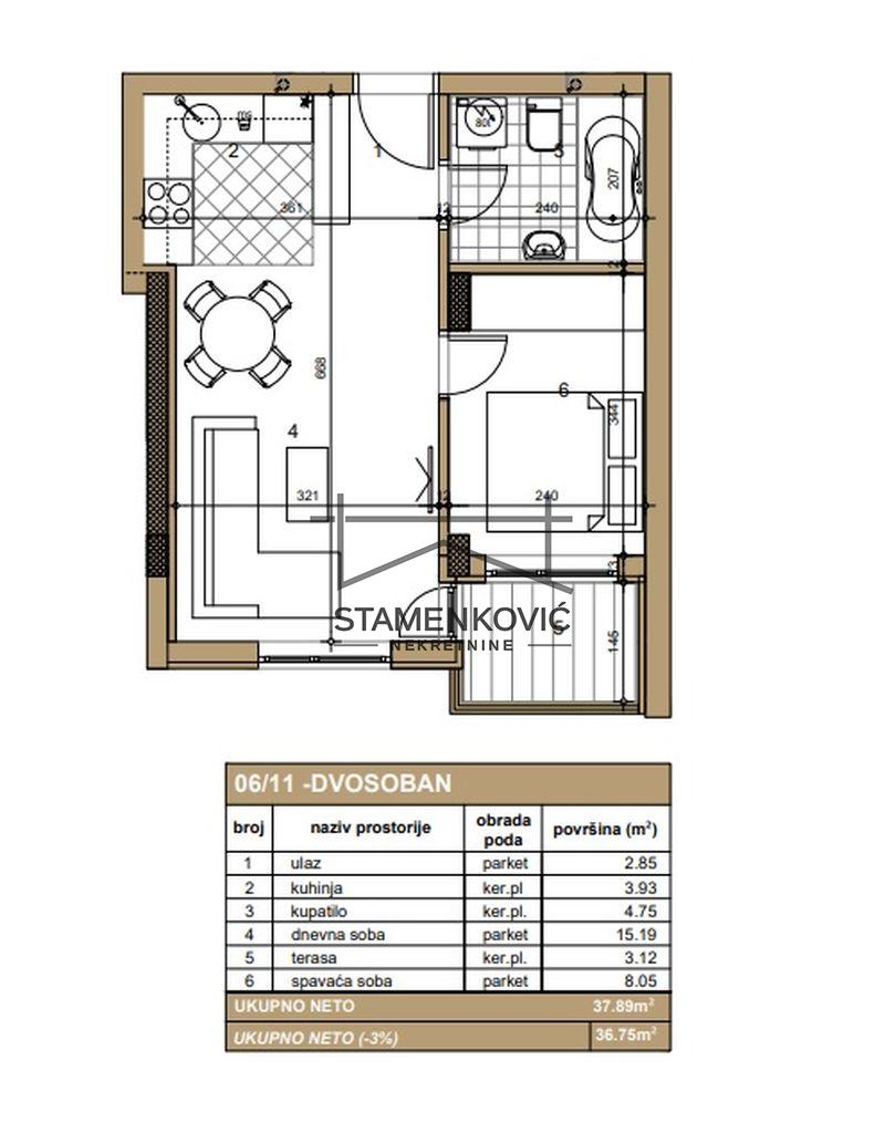 Savrsen jednoiposoban stan! Novogradnja-PDV! ID#6367 91.500 €