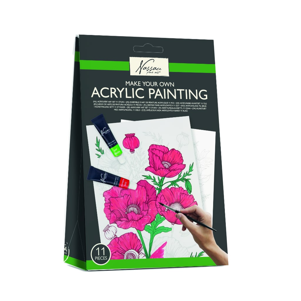 Set za slikanje akrilnim bojama motiv – Cveće