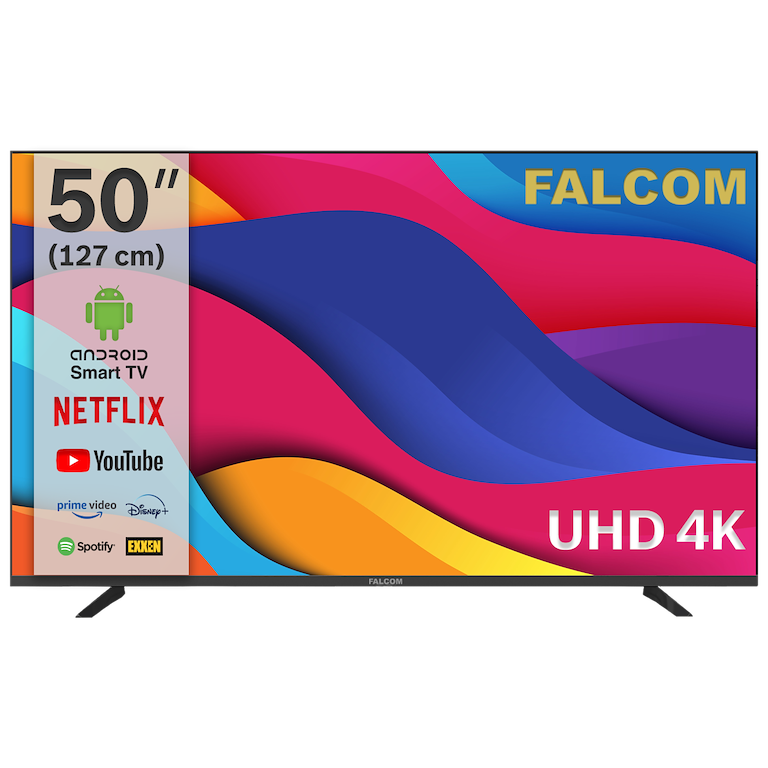 Falcom Televizor Smart LED TV 50″ UHD ,Bluetooth ,WiFi, Android – TV-50LTF022SM