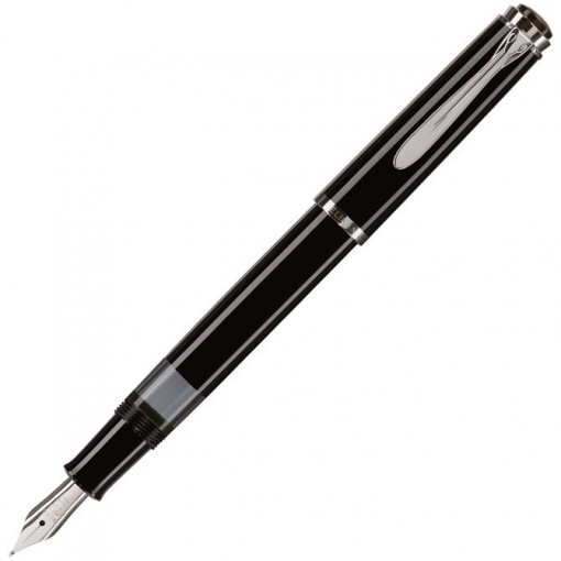 Nalivpero Classic M205 (M)+kožna bela futrola+poklon kutija G30 Pelikan 971986 crno