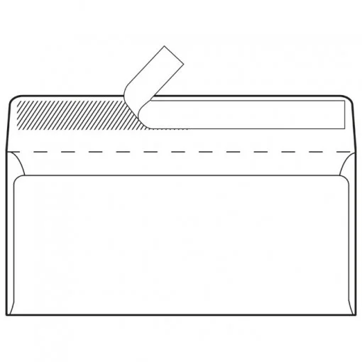 Koverte bez prozora (ameriken) strip 80g pk1000 Fornax