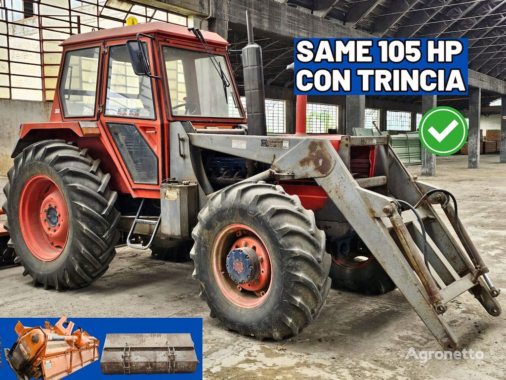 SAME Tiger 105 Cavalli Con TRINCIA e Pala traktor točkaš