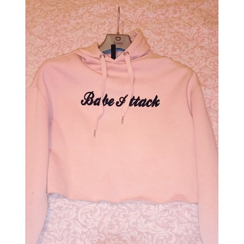 H&M baby pink crop duks NOVO