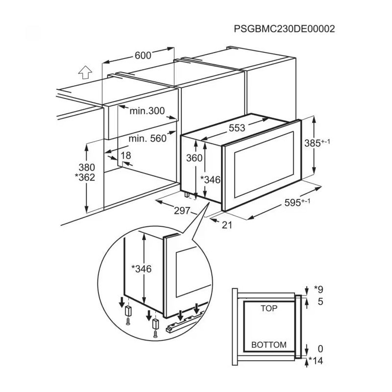 AEG ugradna mikrotalasna MSB2057D-B