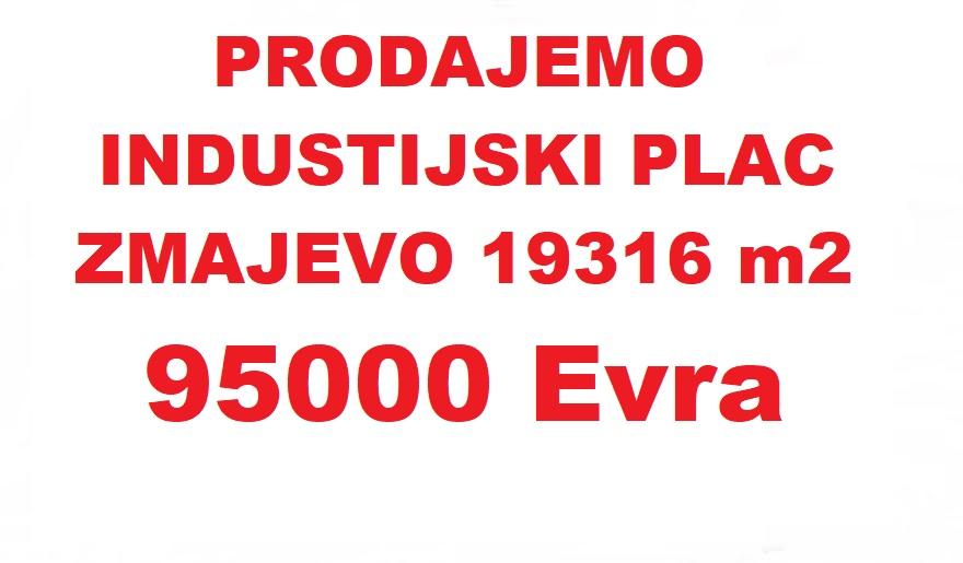 ZMAJEVO – INDUSTRIJSKI PLAC 19316 m2 – 95000 Evra ID#2258
95.000 €