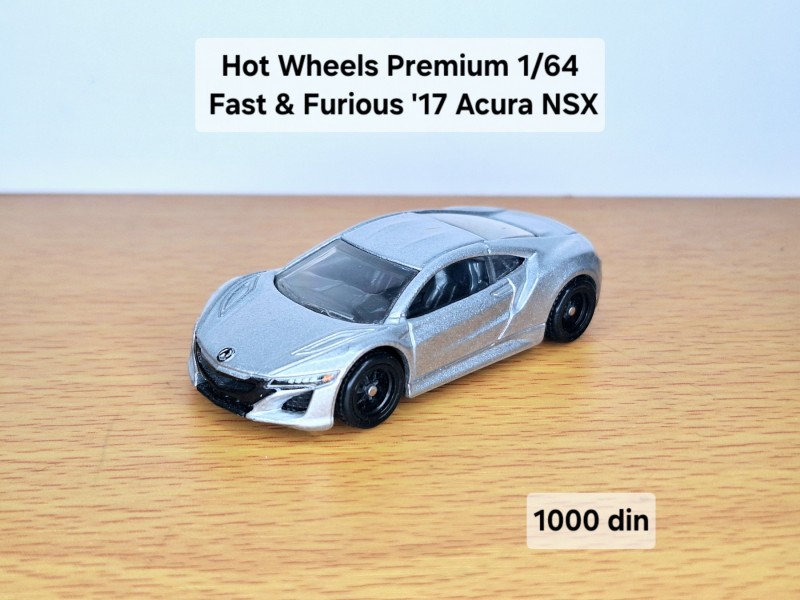 Hot Wheels Premium 1/64 Fast & Furious '17 Acura NSX