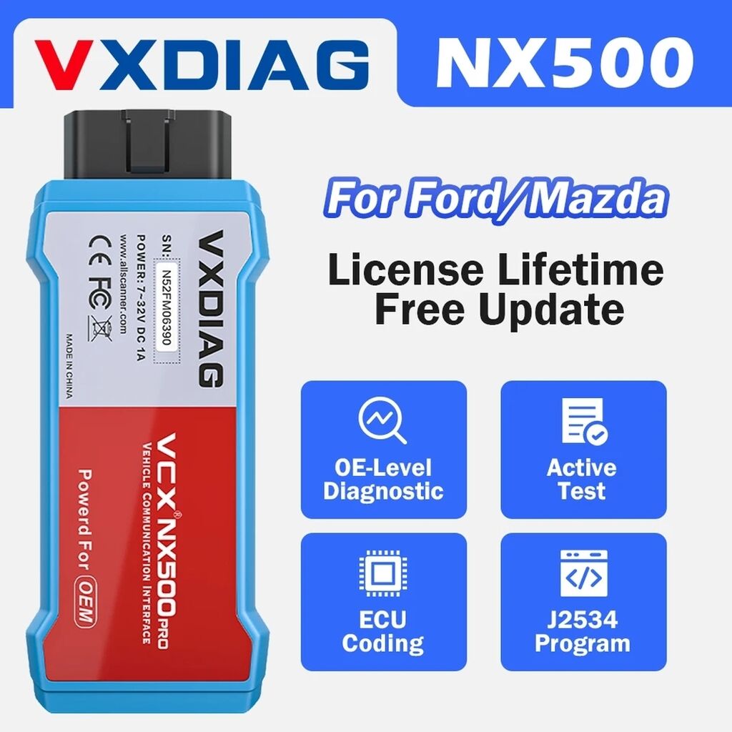 VXDIAG VCX Nano NX500 Pro WiFi za Ford Mazdu VXDIAG NΑΝΟ NX500 Pro za