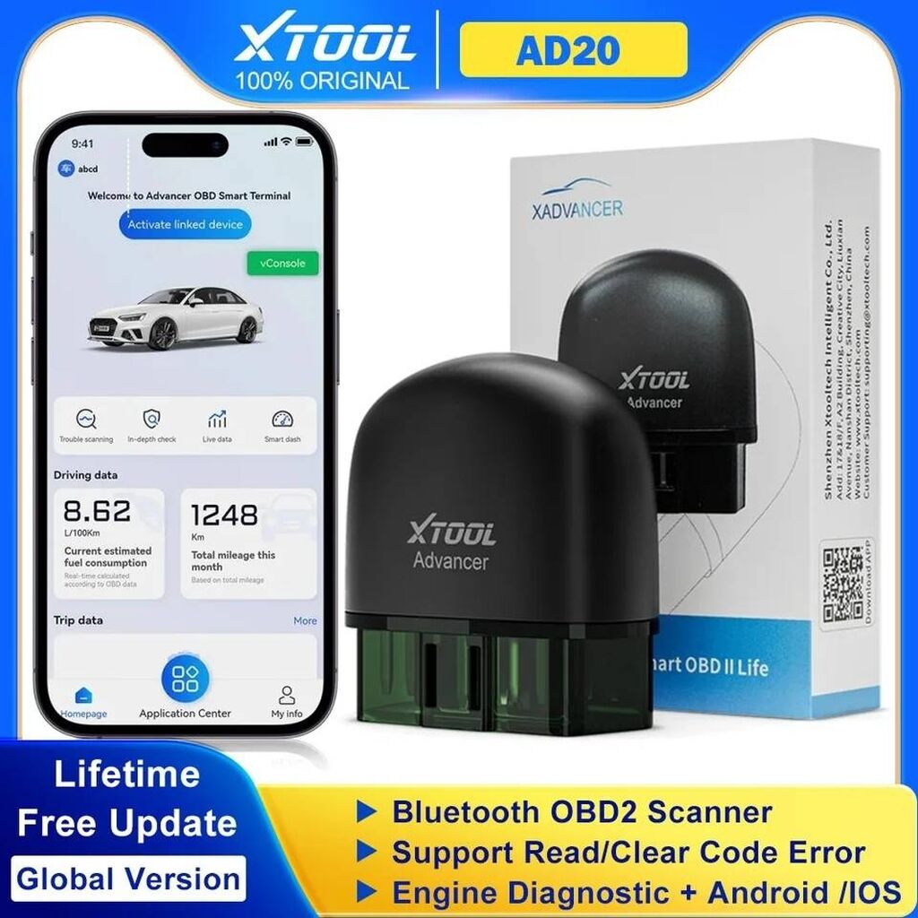 XTOOL Advancer AD20 Bluetooth iOS, Android, Auto OBD2 Auto