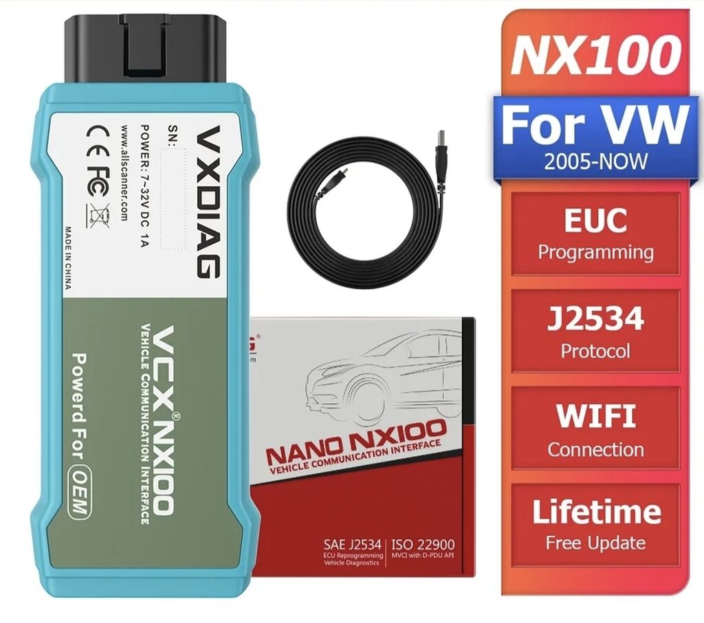 VXDIAG VCX NANO NX100 WiFi za VW/Audi/Škoda/Seat/Bentley VXDIAG VCX