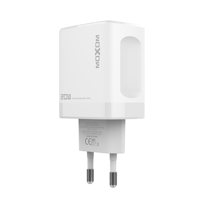 Kuciste punjaca MOXOM MX-HC66 PD+USB 20W belo