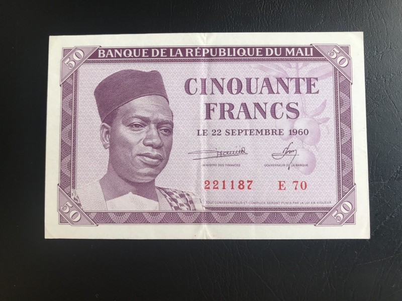 MALI 50 FRANAKA.1960.XF.