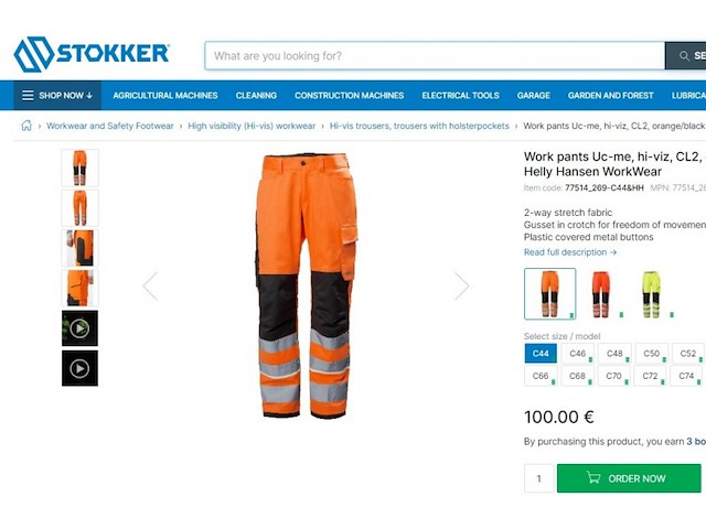 Helly Hansen radne pantalone - visoka vidljivost - NOVO