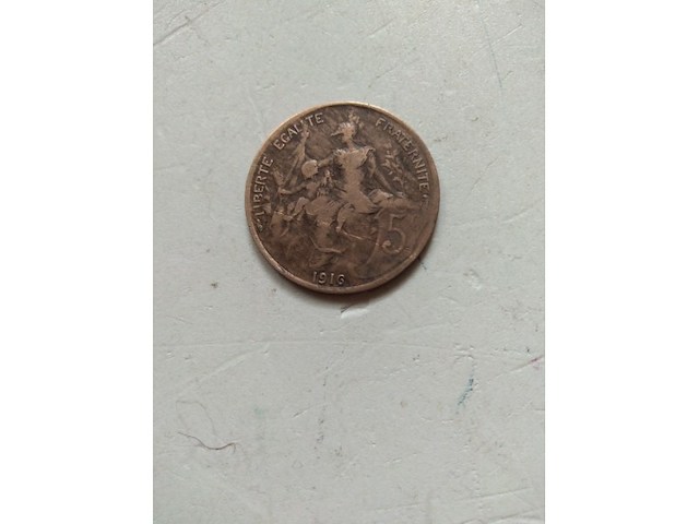 5 centi Francuska, 1916.