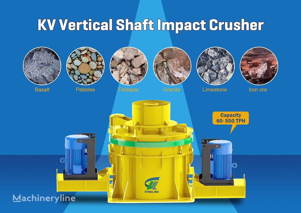 Nova Kinglink KV85 Vertical Shaft Impact (VSI) Crusher mašina za pravljenje peska