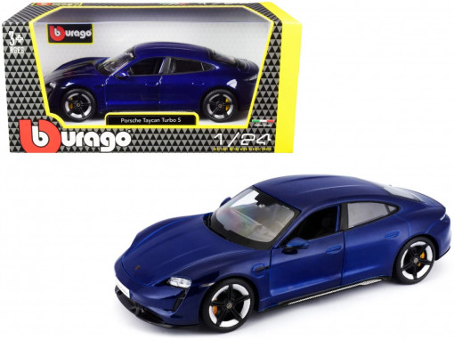 Auto Bburago1:24 Porsche Taycan turbo S plavi