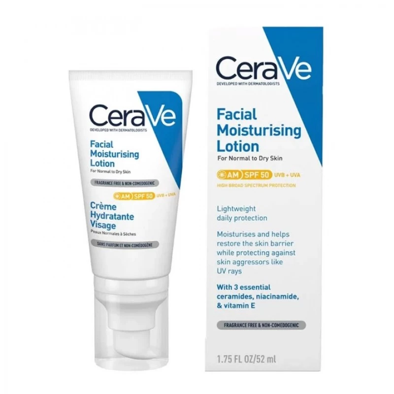 CERAVE HIDRATANTNA NEGA ZA LICE SPF50, 52ML