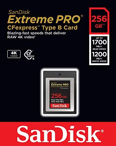 SanDisk Extreme PRO CFexpress Type B 256GB 1700MB/s (SDCFE-256G)