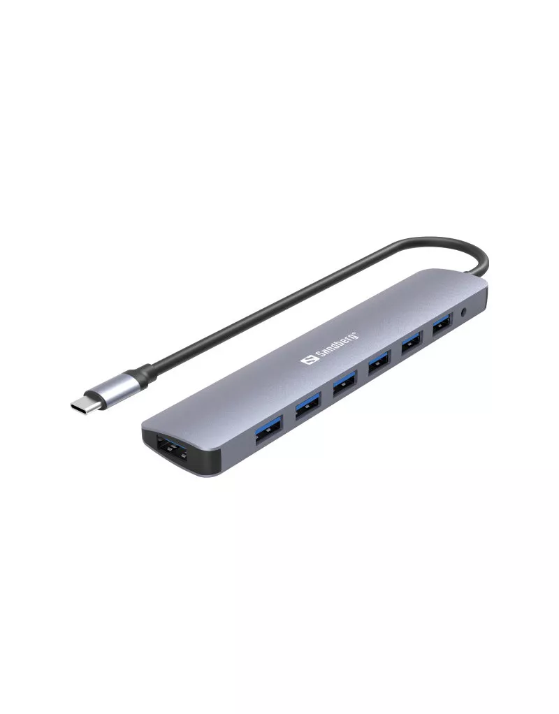 USB HUB 7 port Sandberg USB C - USB 3.0 136-40