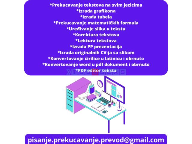 OBRADA TEKSTA, PREKUCAVANJE, PREZENTACIJE, CV, PDF EDITOR