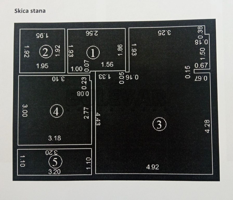 Dvosoban stan, 49.7 m2, Palilula, Save Kovačevića (Krnjaća) (Palilula) ID: p-09955