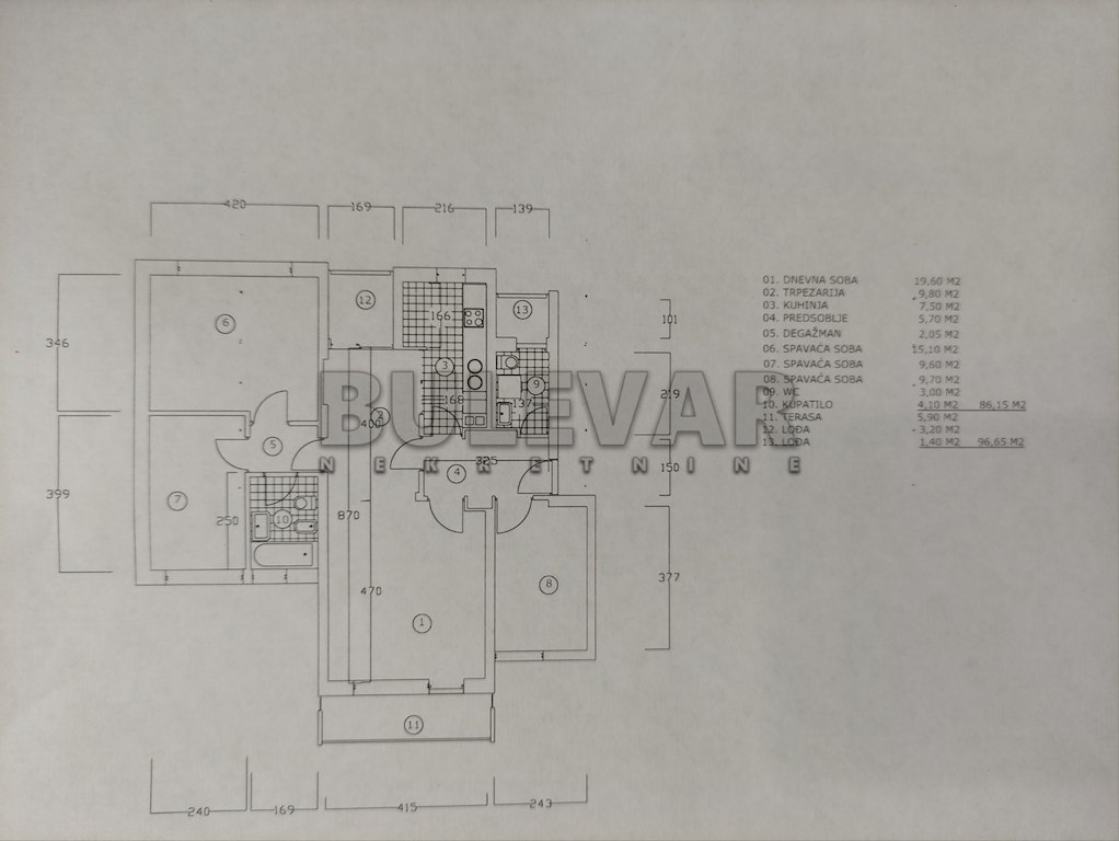 Trosoban stan, 95 m2, Centar, Svetozara Markovića ID: p-06507