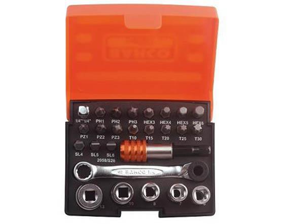 BAHCO 26 pce bit and sockets set
