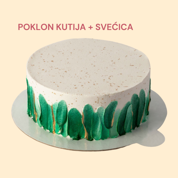 Mini poklon nugat torta - zelena